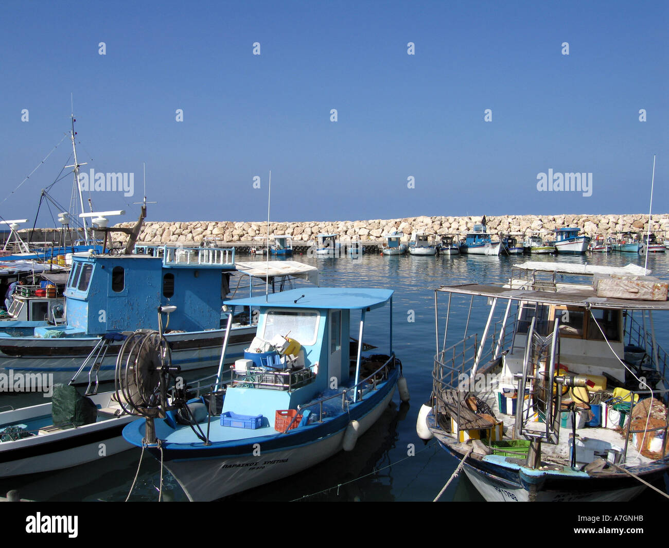 Old Port in Resort/Fishing Village of Latsi in Cyprus Stock Photo - Alamy