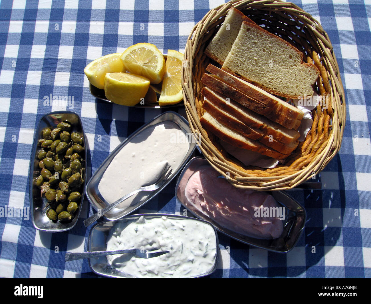 Traditional Mezze Meal in Cyprus Stock Photo - Alamy