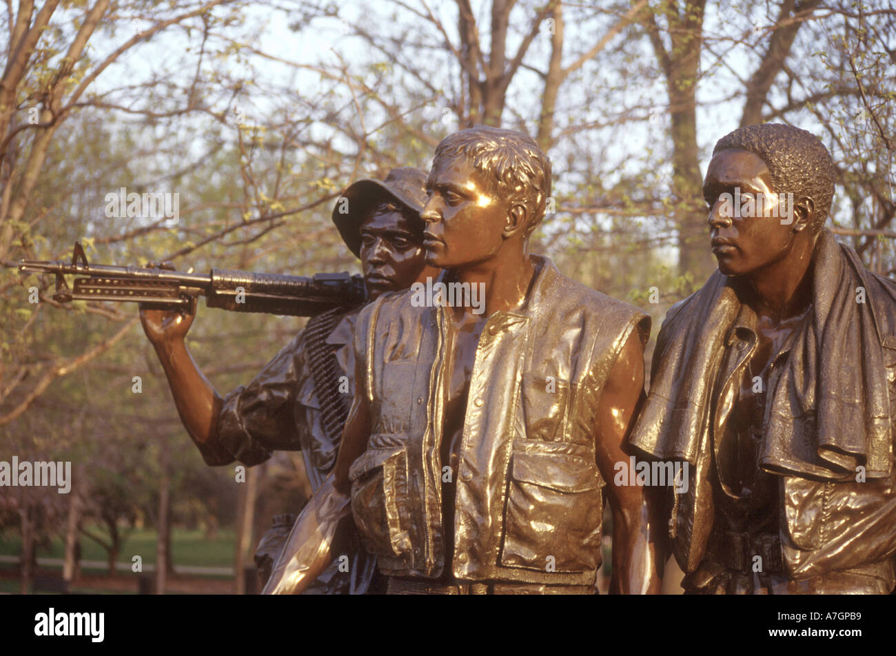 USA, Washington, DC, The Three Servicemen Memorial near the Vietnam ...