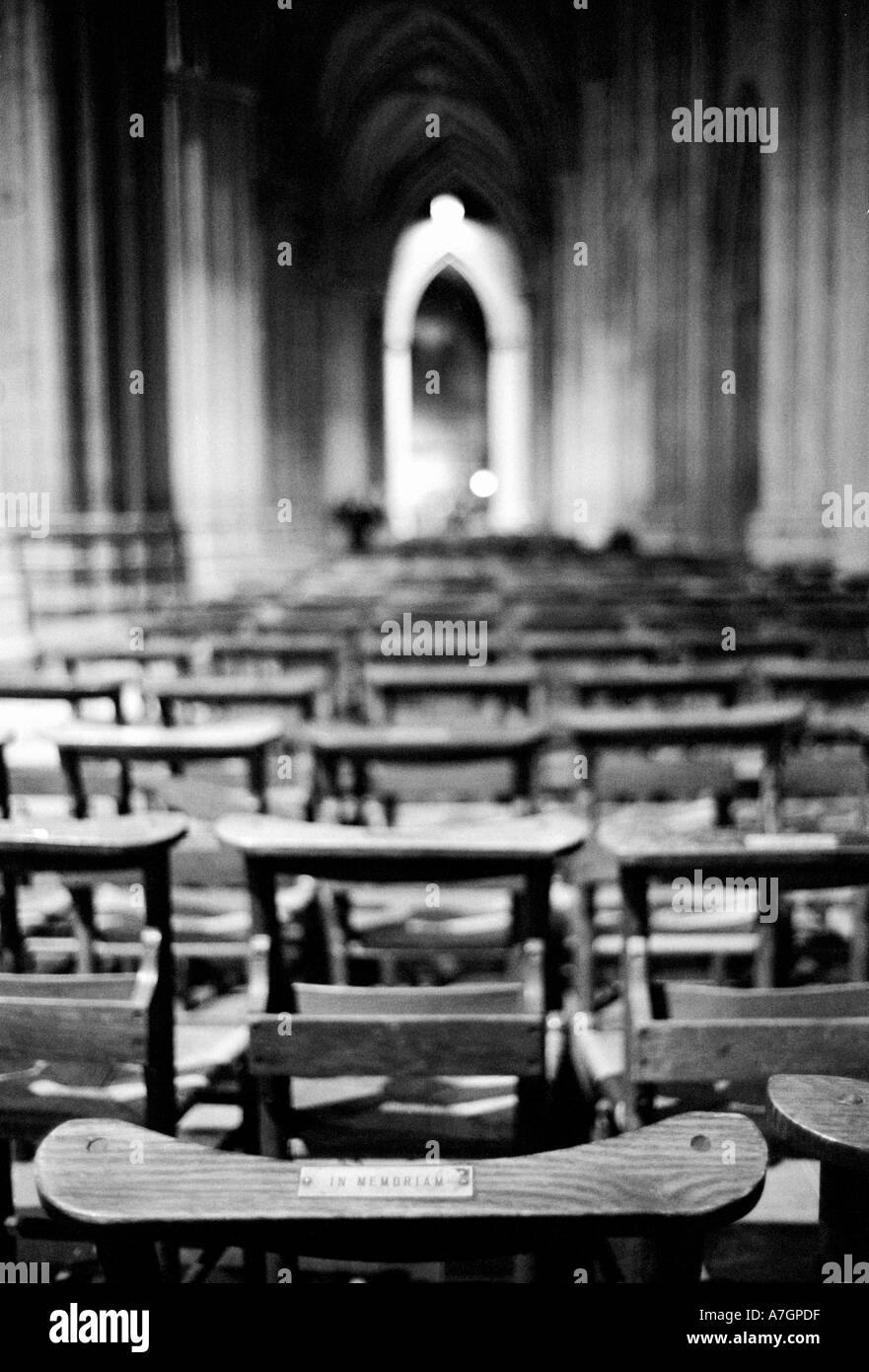 Church pews Black and White Stock Photos & Images - Alamy