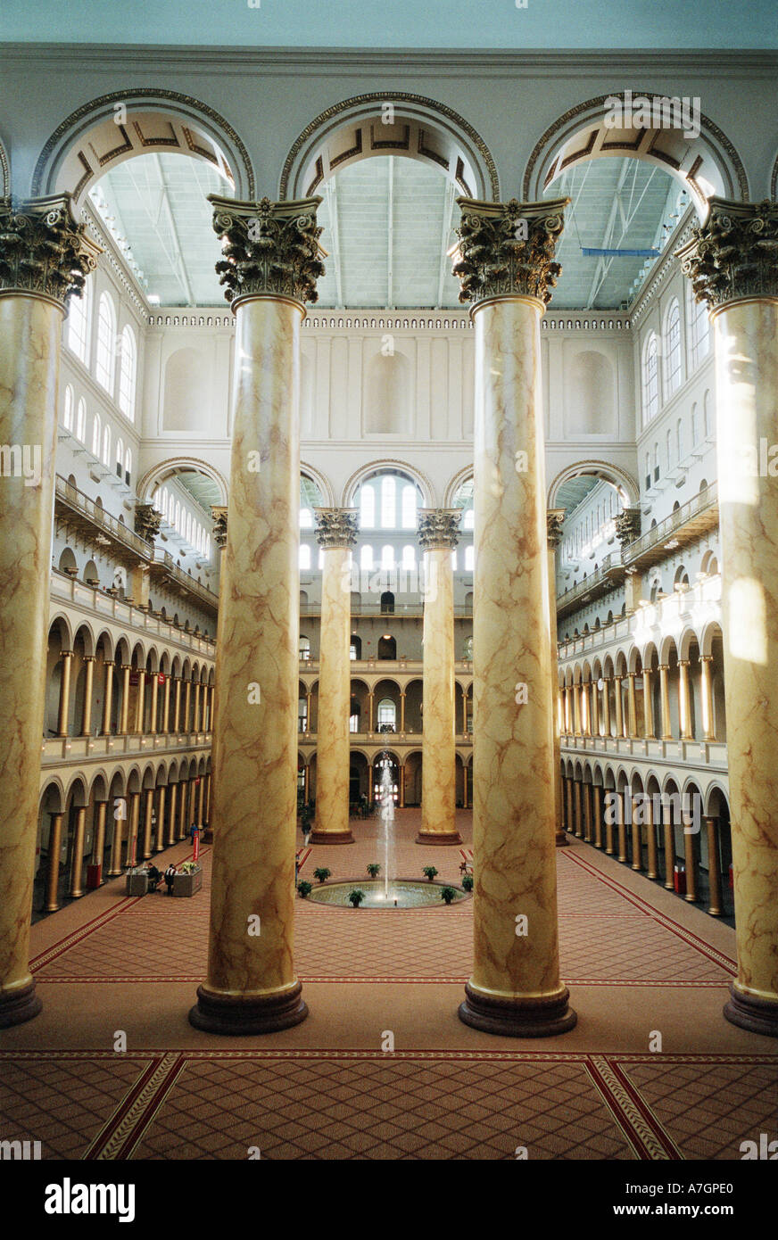 USA, Washington DC: National Building Museum: View of the Interior ...