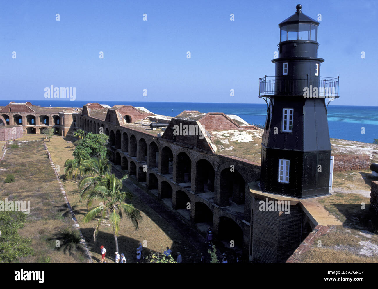 Florida & The Keys. View of Fort Jefferson, Gardey Key & Dry Tortugas ...