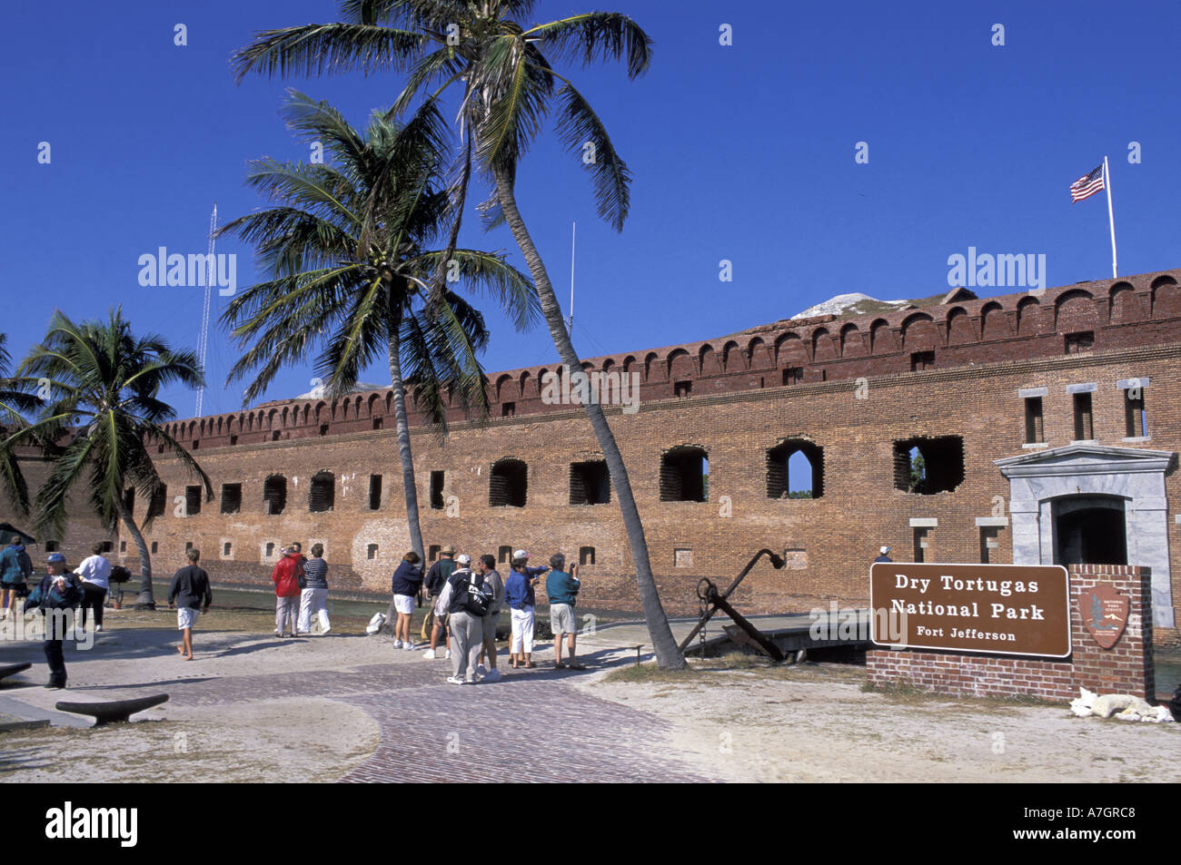 Florida & The Keys. Fort Jefferson, 1846, stands on Garden Key, Dry ...