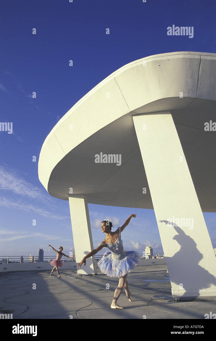 NA, USA, Florida, Miami. Miami City Ballet, showing Sony Building on ...
