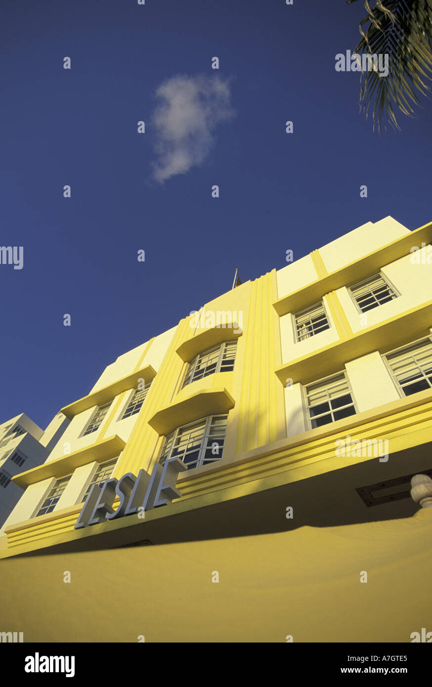 NA, USA, Florida, Miami, South Beach. Leslie Hotel on Ocean Drive; in ...