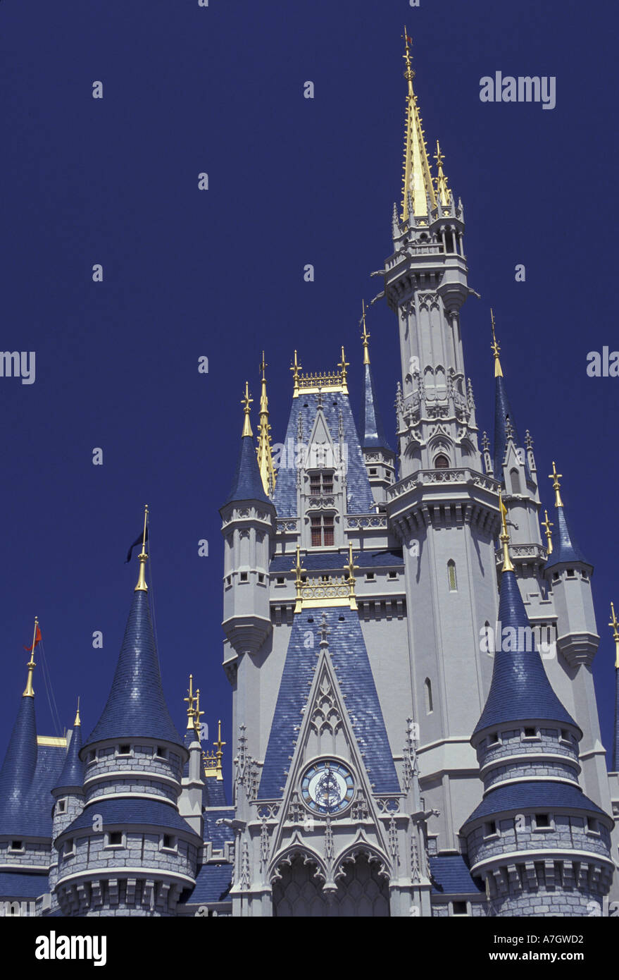 North America, USA, Florida, Orlando, Magic Kingdom. Castle Stock Photo ...