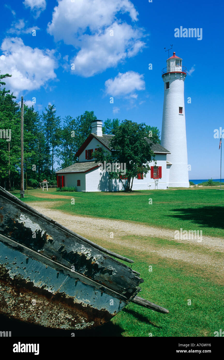 Sturgeon Point Lighthouse was built in 1870 and is located on the tip ...