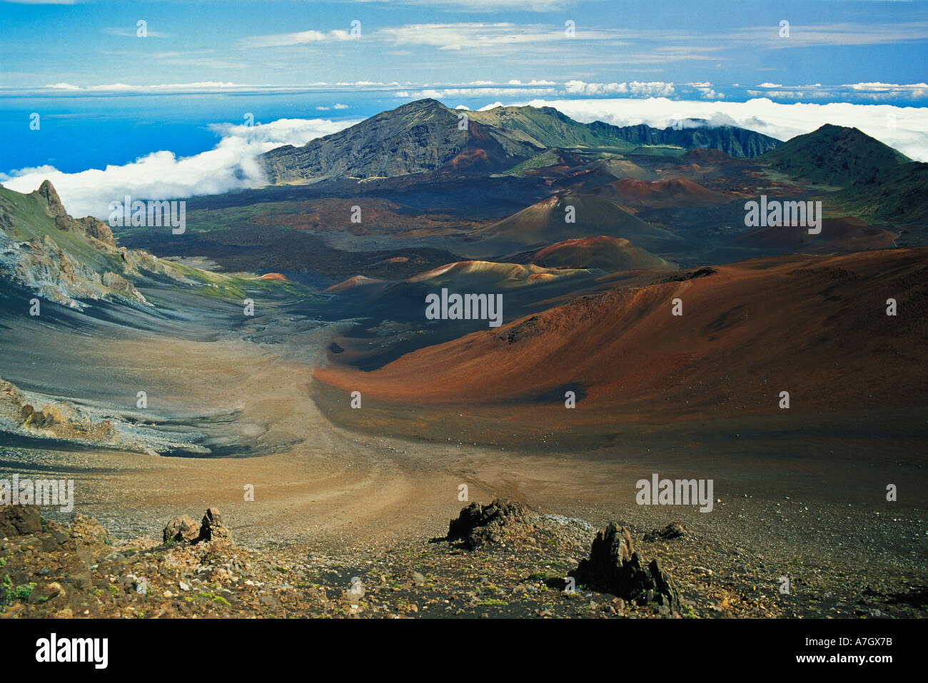 Cinder cone crater at Haleakala's summit. An International Biosphere ...
