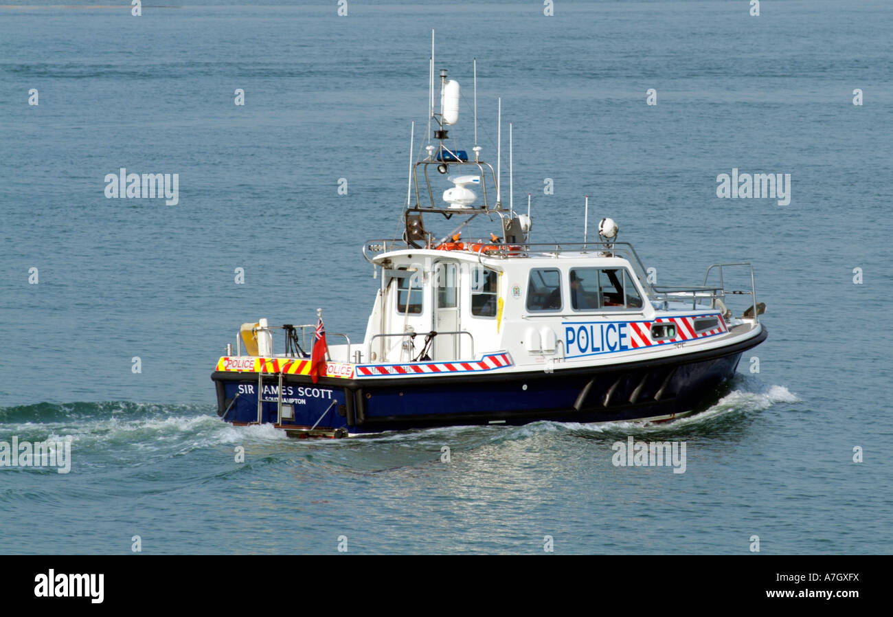 Police patrol boat the Sir James Scott on Southampton Water southern ...