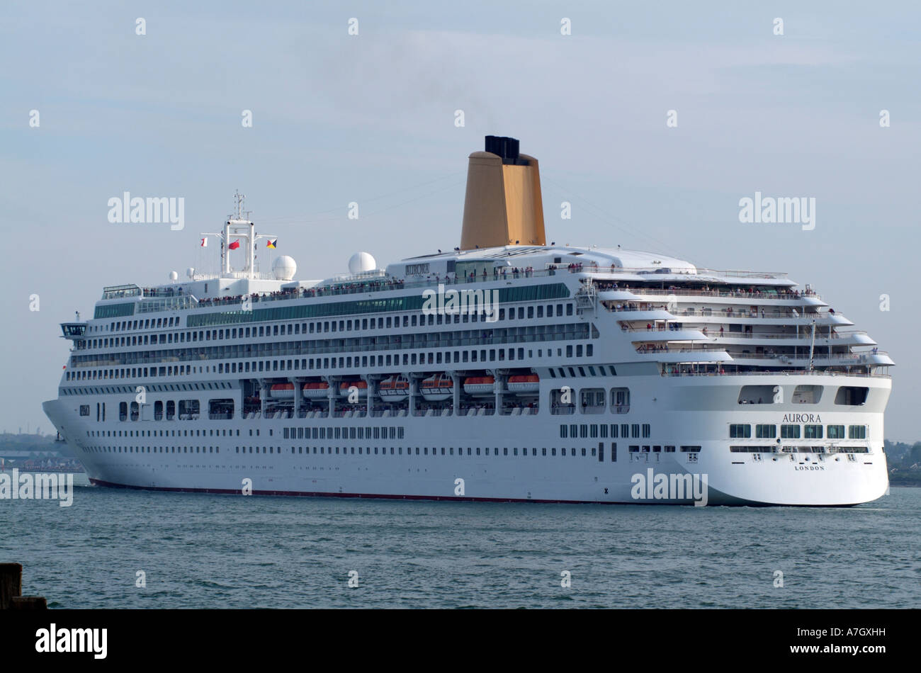 Aurora cruise ship leaving port hi-res stock photography and images - Alamy
