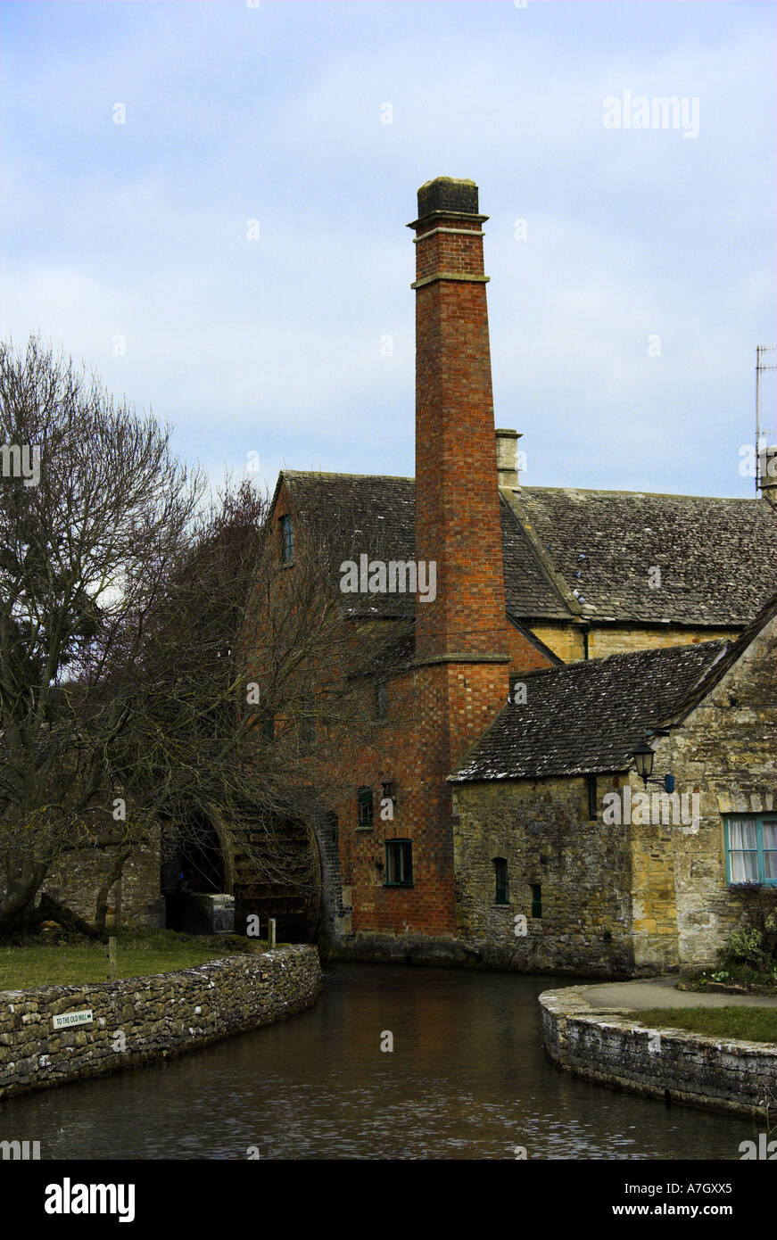 Water Mill and River at Lower Slaughter EDITORIAL USE ONLY Stock Photo ...