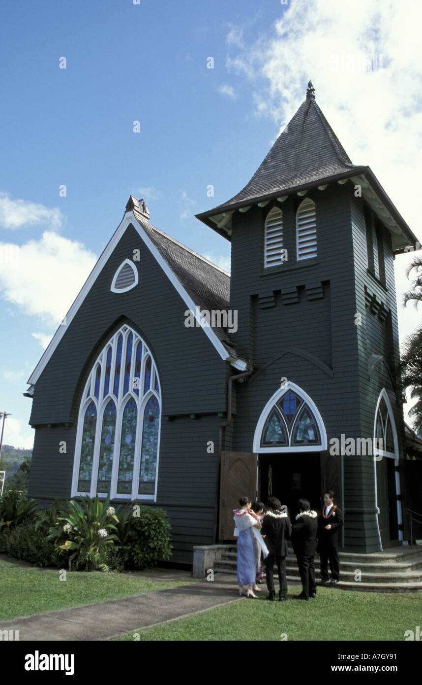 Hawaii, Kauai, Hanalei Wa oli Hui'ia Church (1834 Stock Photo - Alamy