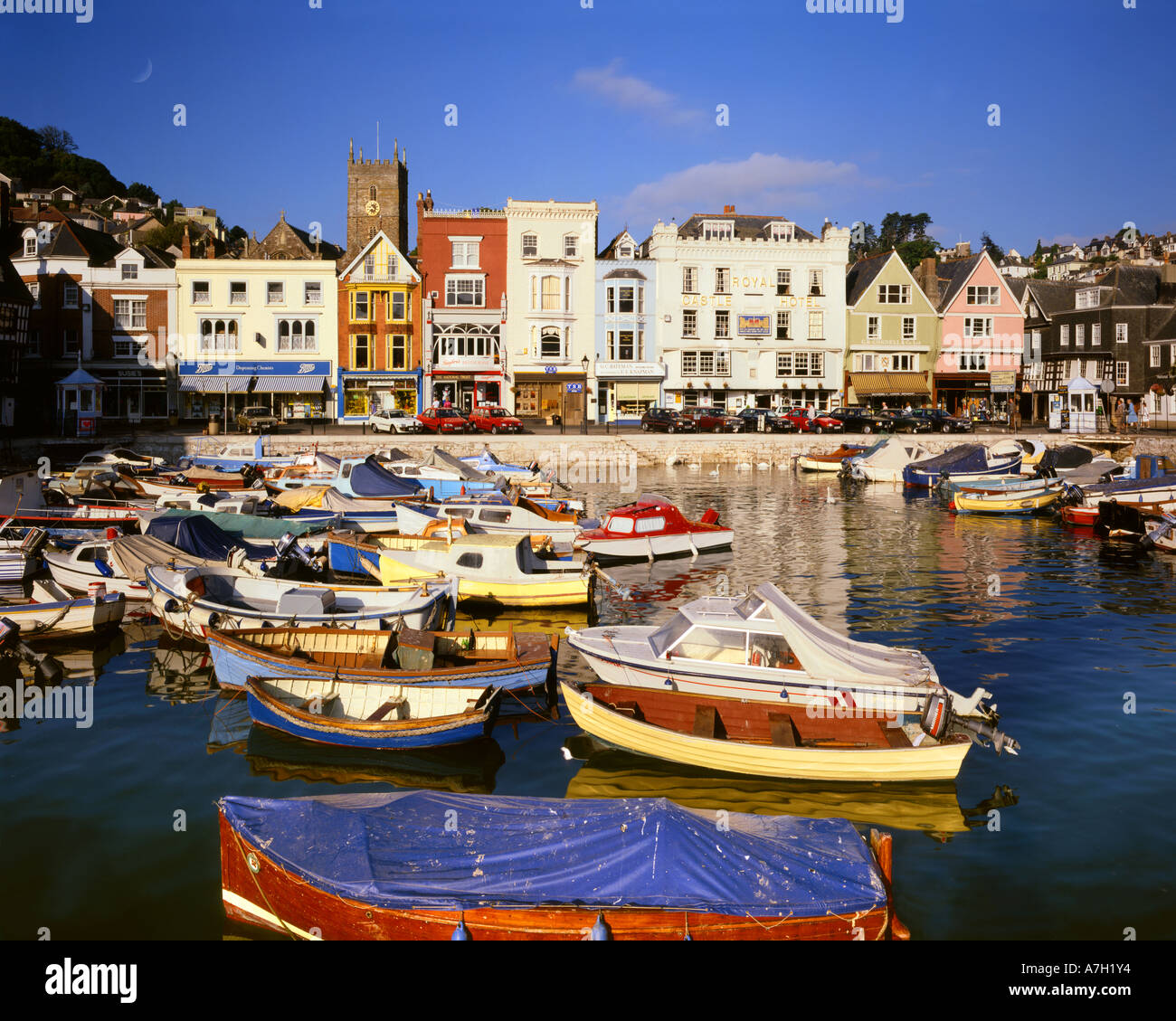 GB - DEVON: The Inner Harbour at Dartmouth Stock Photo - Alamy