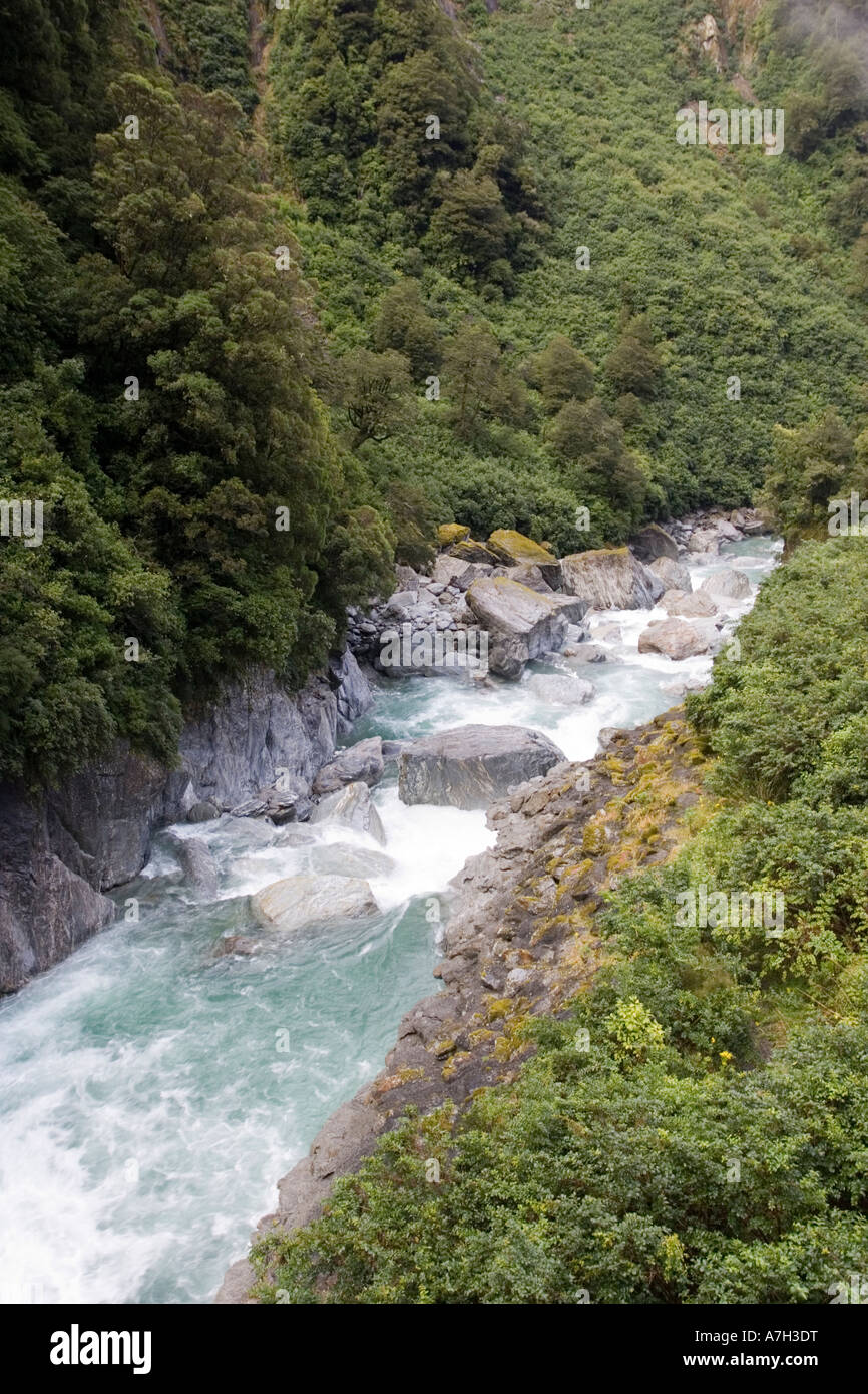 Haast River running through gorge at Gates of Haast South Island New ...