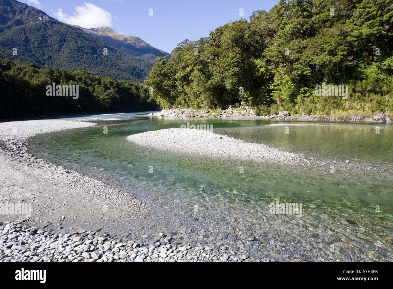 Haast River below Blue Pools Gates of Haast South Island New Zealand ...