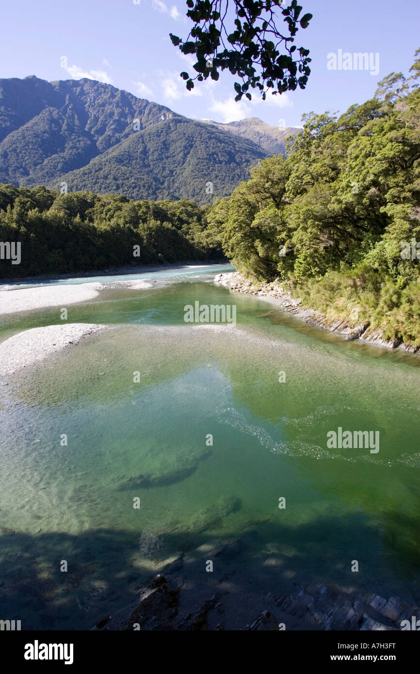 Haast River below Blue Pools Gates of Haast South Island New Zealand ...