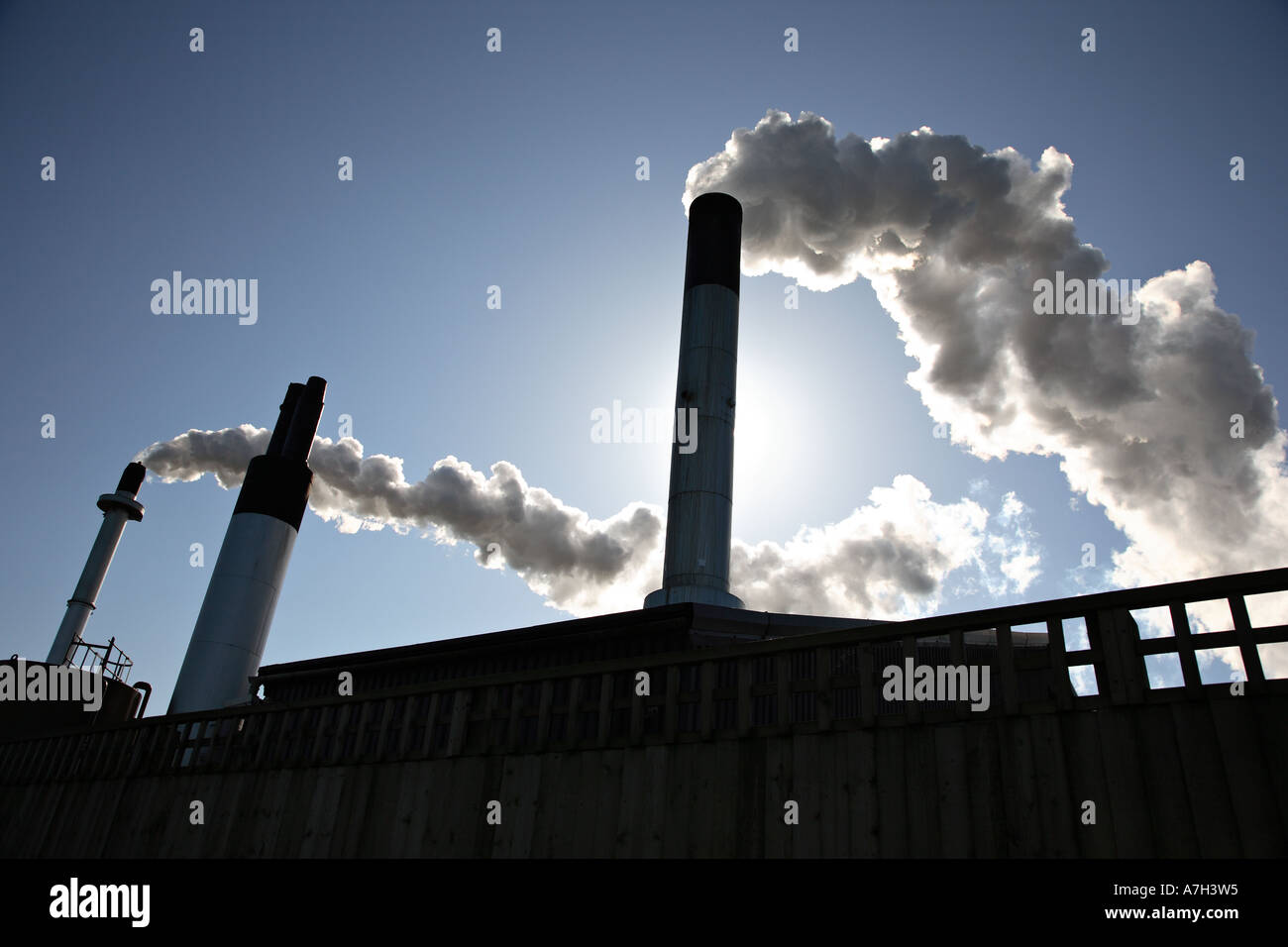 Smoking Crematorium Chimneys Stock Photo - Alamy