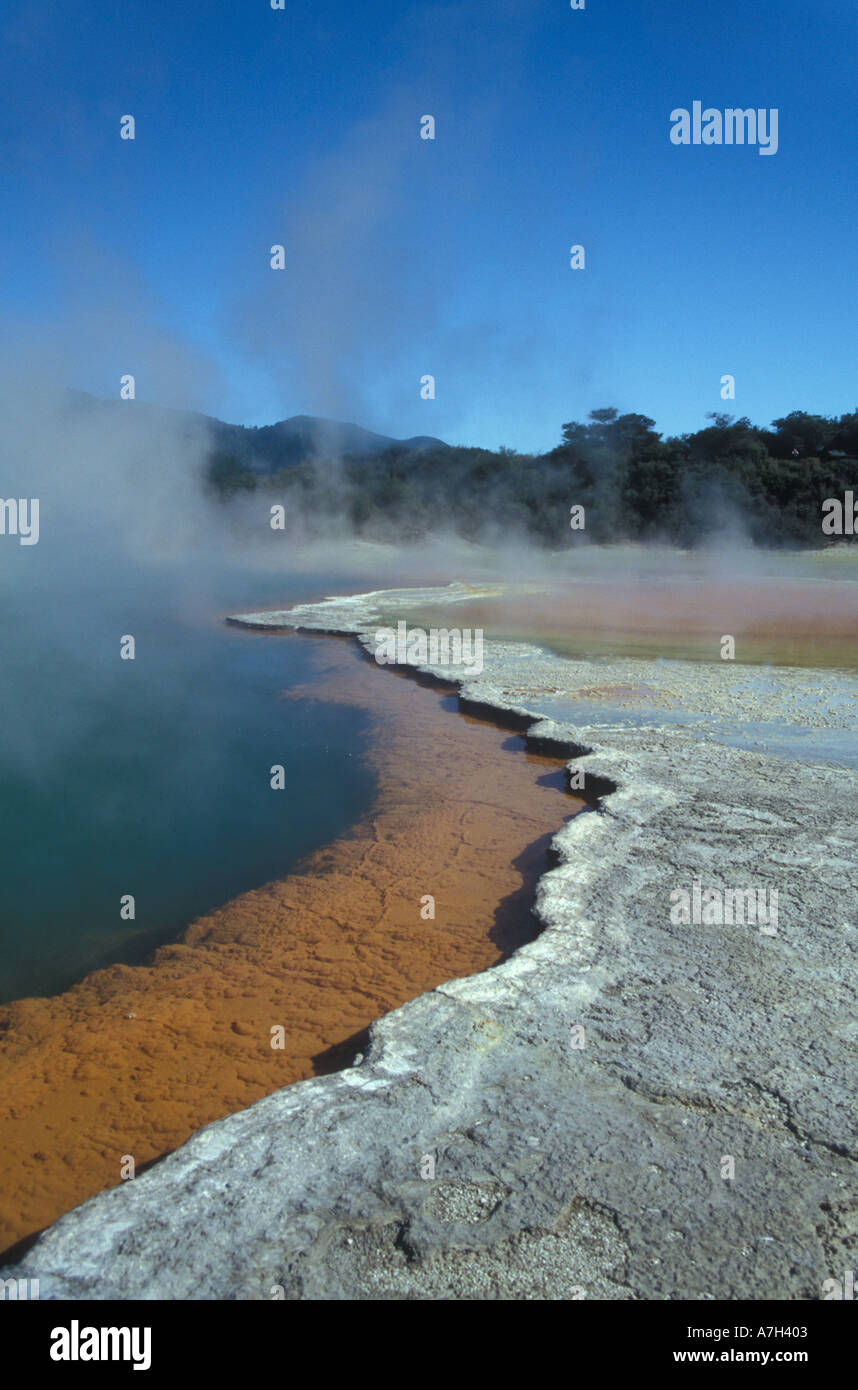champagne pool which is a thermal pool caused by volcanic activity ...