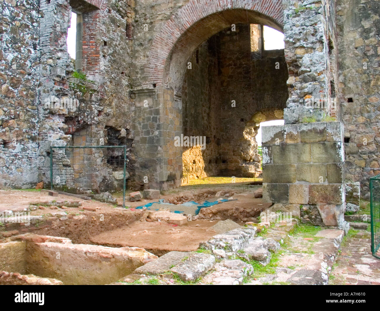 Panama Viejo Cathedral Tower Ruins. Panama Ciyt, Republic of Panama ...
