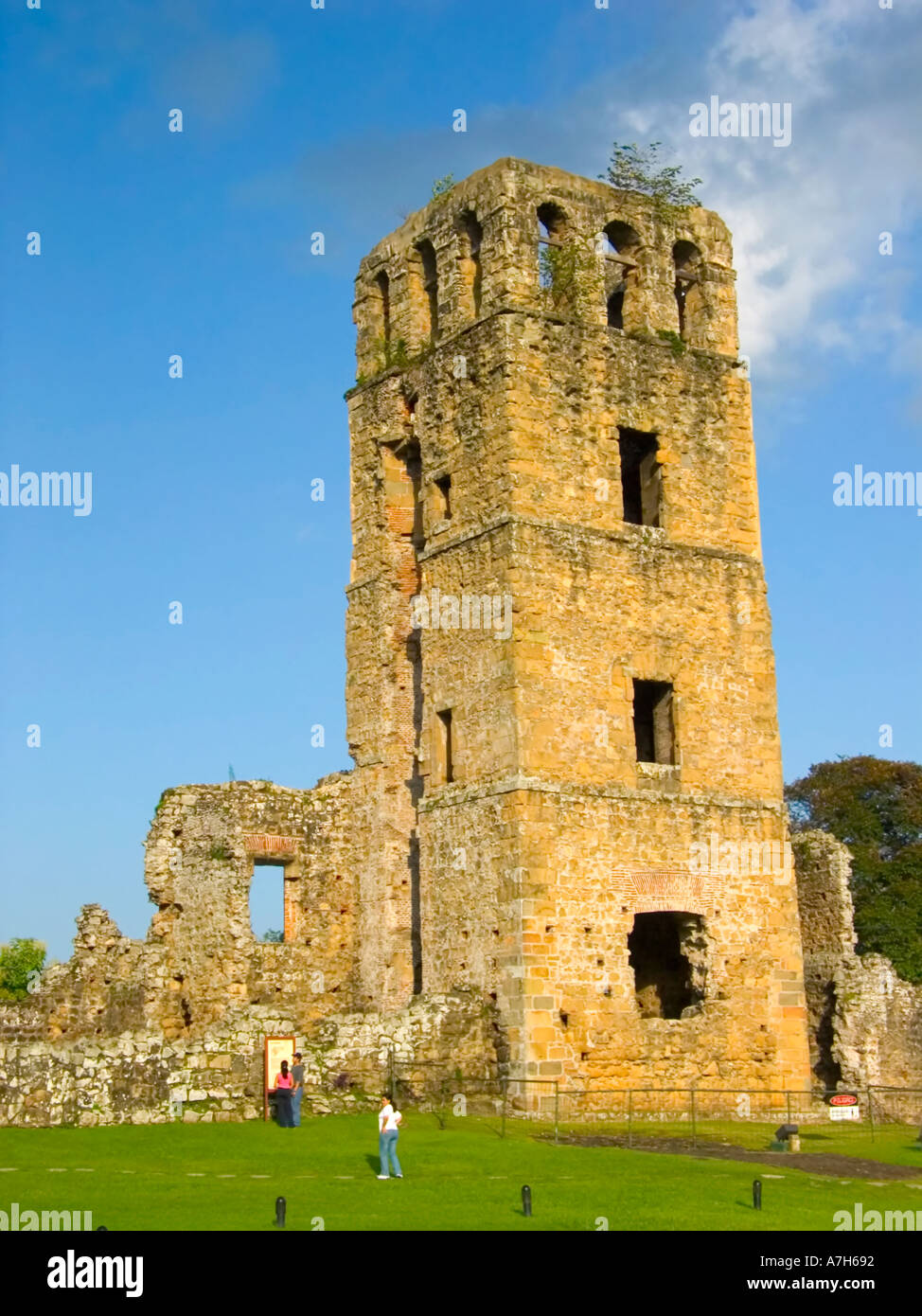 Panama Viejo Cathedral Tower Ruins, Panama City, Republic of Panama ...
