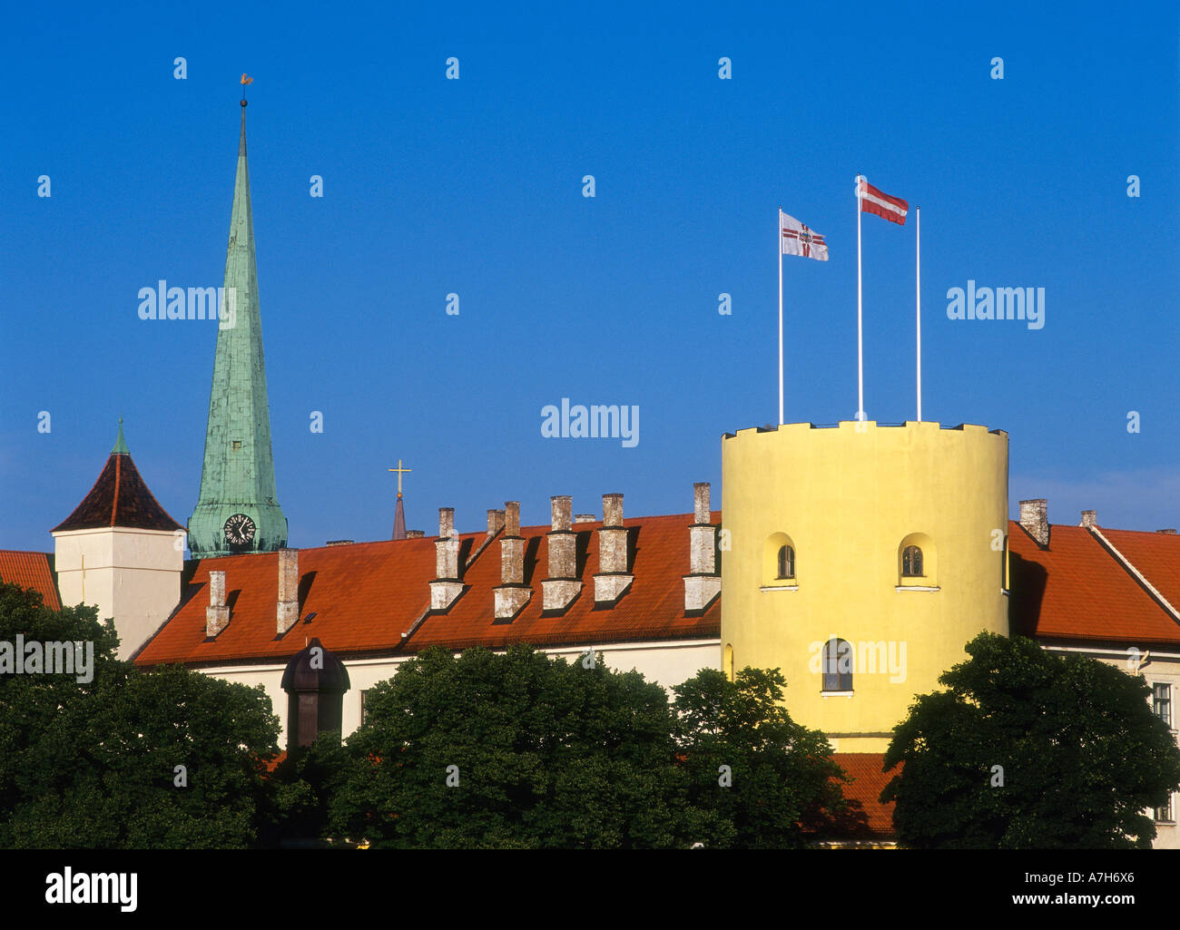Riga, Western Tower, Riga Castle Stock Photo - Alamy