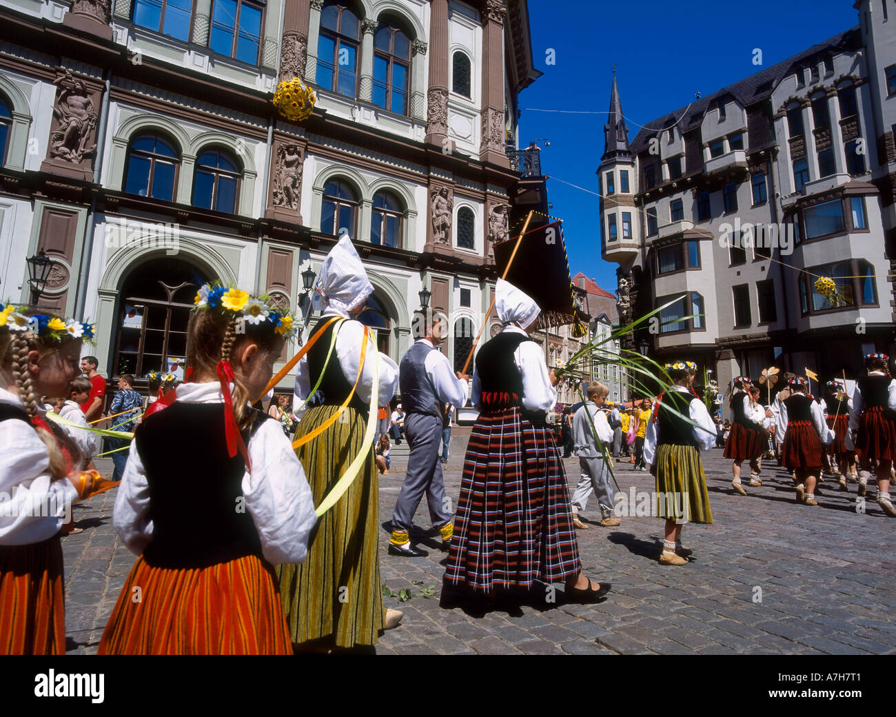 Riga, National Festival Parade Stock Photo - Alamy
