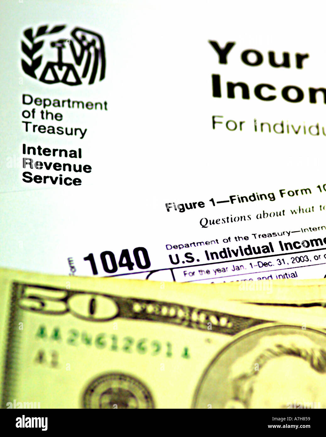 IRS Tax Form and Money Stock Photo - Alamy