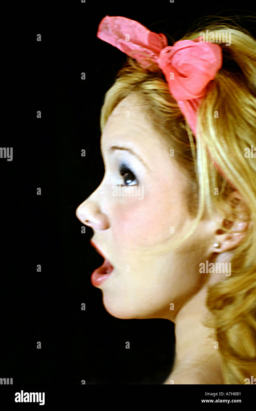 Profile of Pretty Girl Concept Photo Stock Photo - Alamy