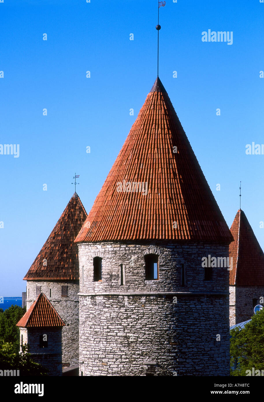 Tallinn, Toompea, Castle Fortress Wall Stock Photo - Alamy