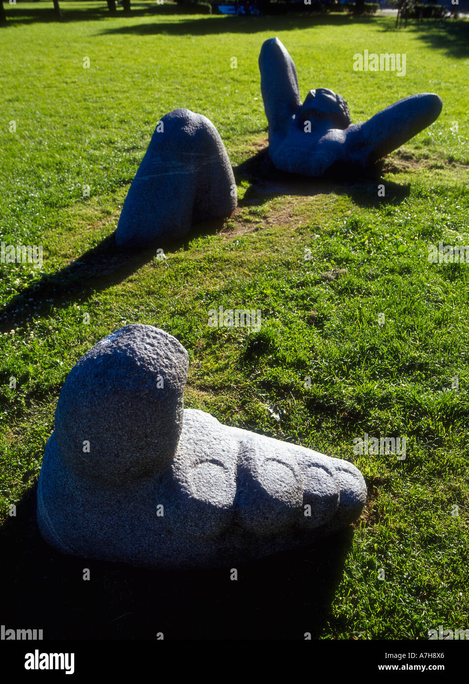 Tallinn, Reclining Figure Sculpture, Toompark Stock Photo - Alamy