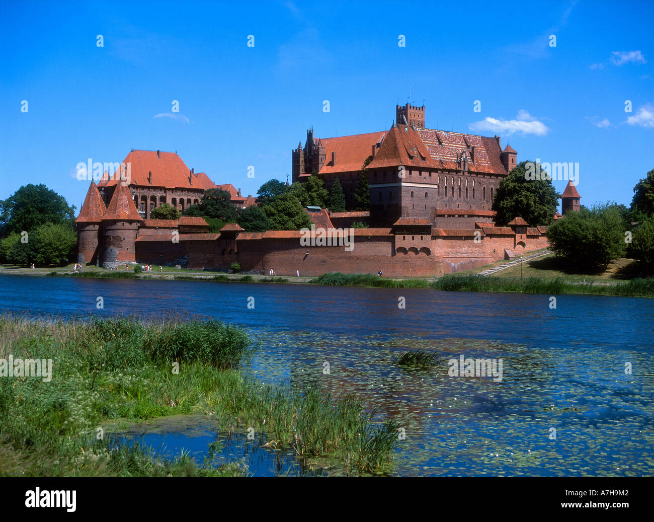 Malbork Castle, Nogat River Stock Photo - Alamy
