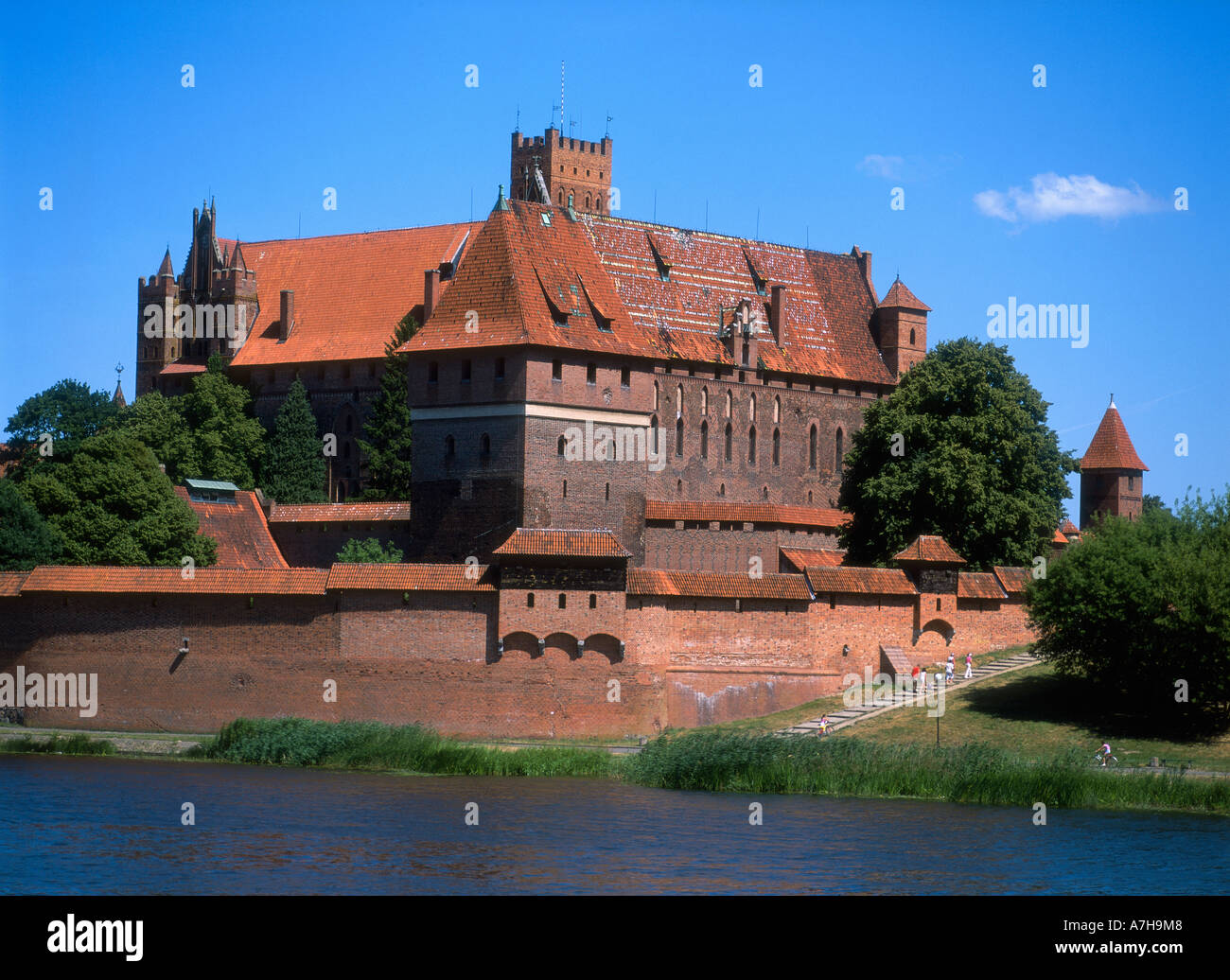 Malbork Castle, Nogat River Stock Photo - Alamy