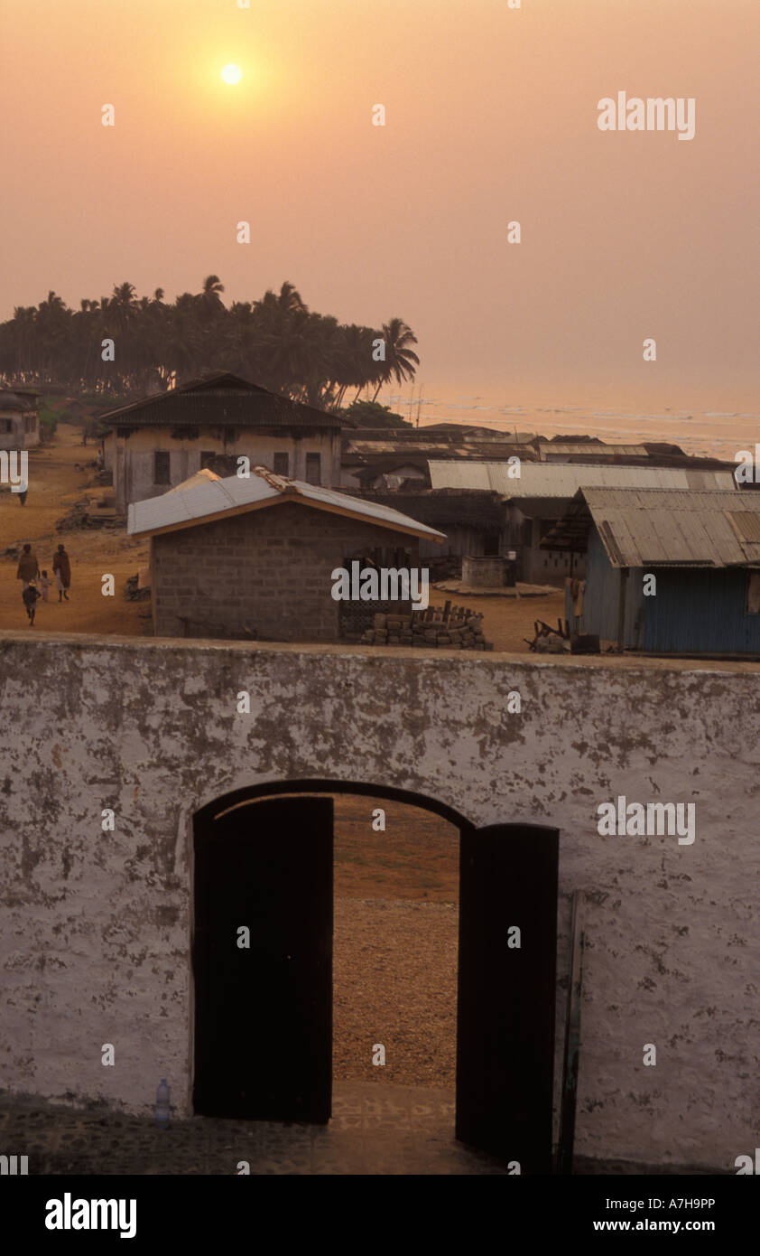 view from Fort Apollonia is an old slave trading centre, Beyin, Ghana ...