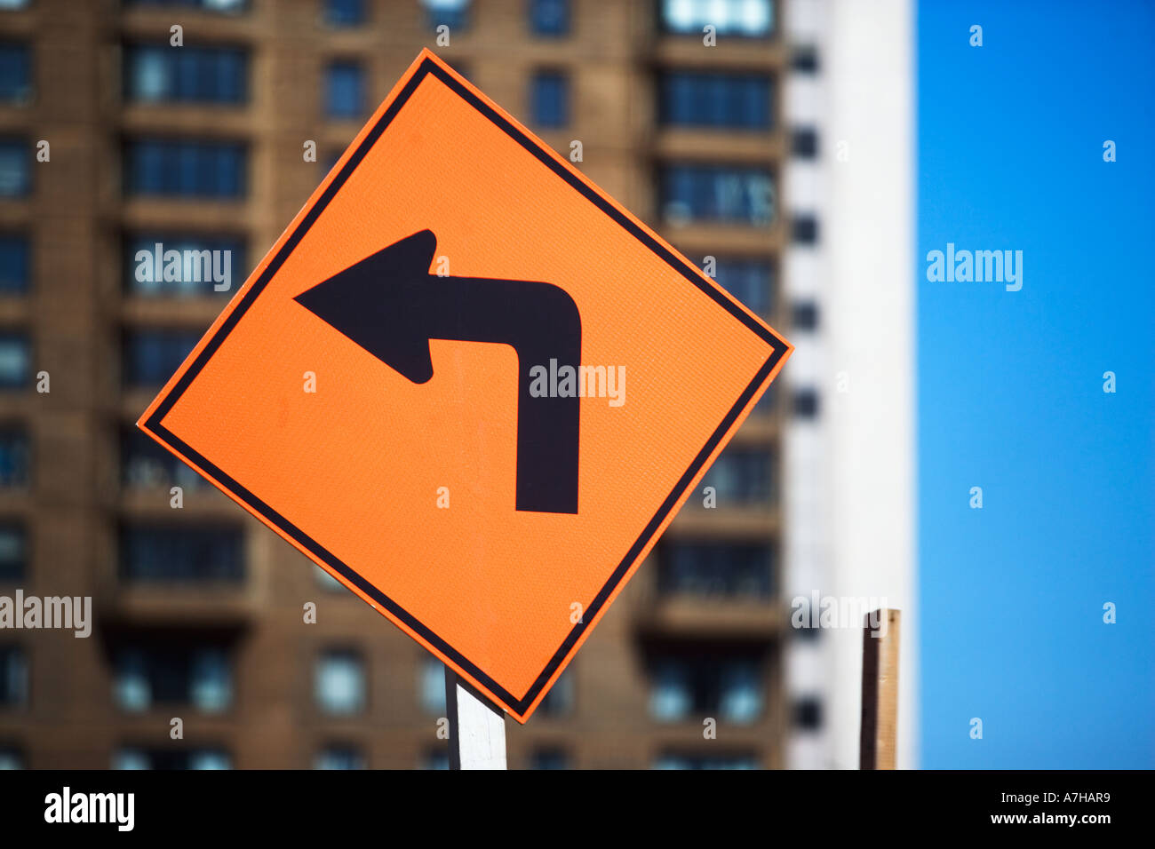 Left turn only signs hi-res stock photography and images - Alamy