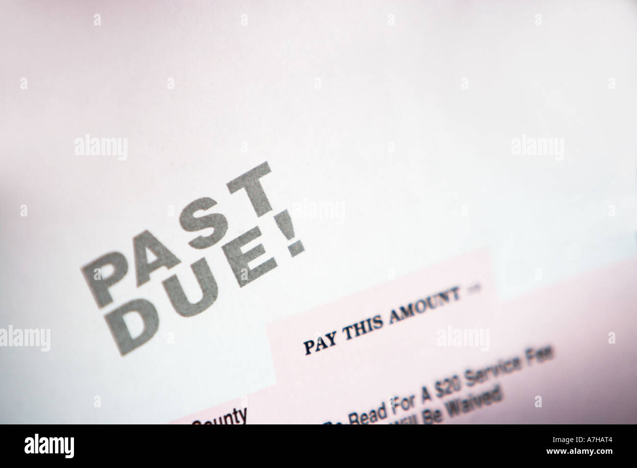 PAST DUE NOTICE Stock Photo - Alamy