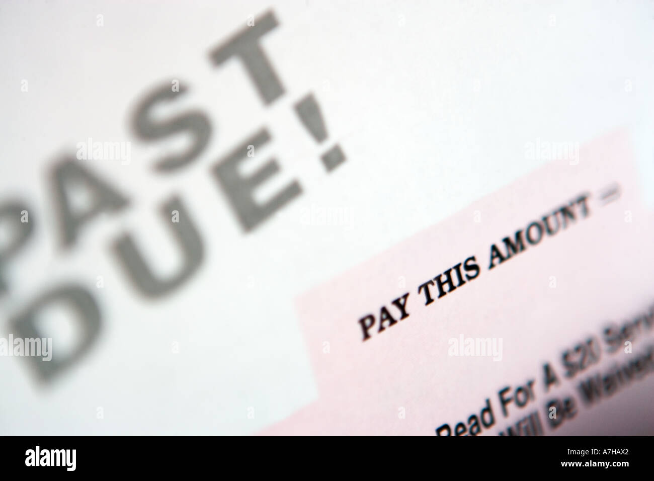 PAST DUE NOTICE Stock Photo - Alamy