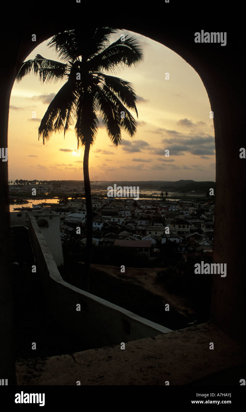 View from the tower of Fort St Jago , Elmina, Ghana Stock Photo - Alamy
