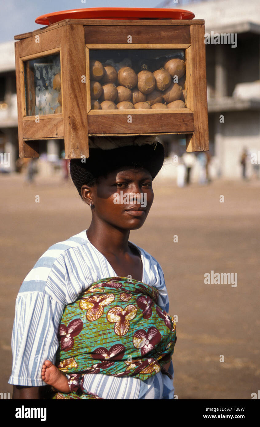 Woman selling food, Ho, Volta region, Ghana Stock Photo - Alamy