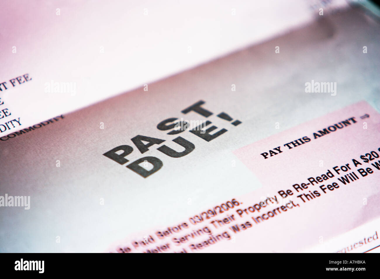 PAST DUE NOTICE Stock Photo - Alamy