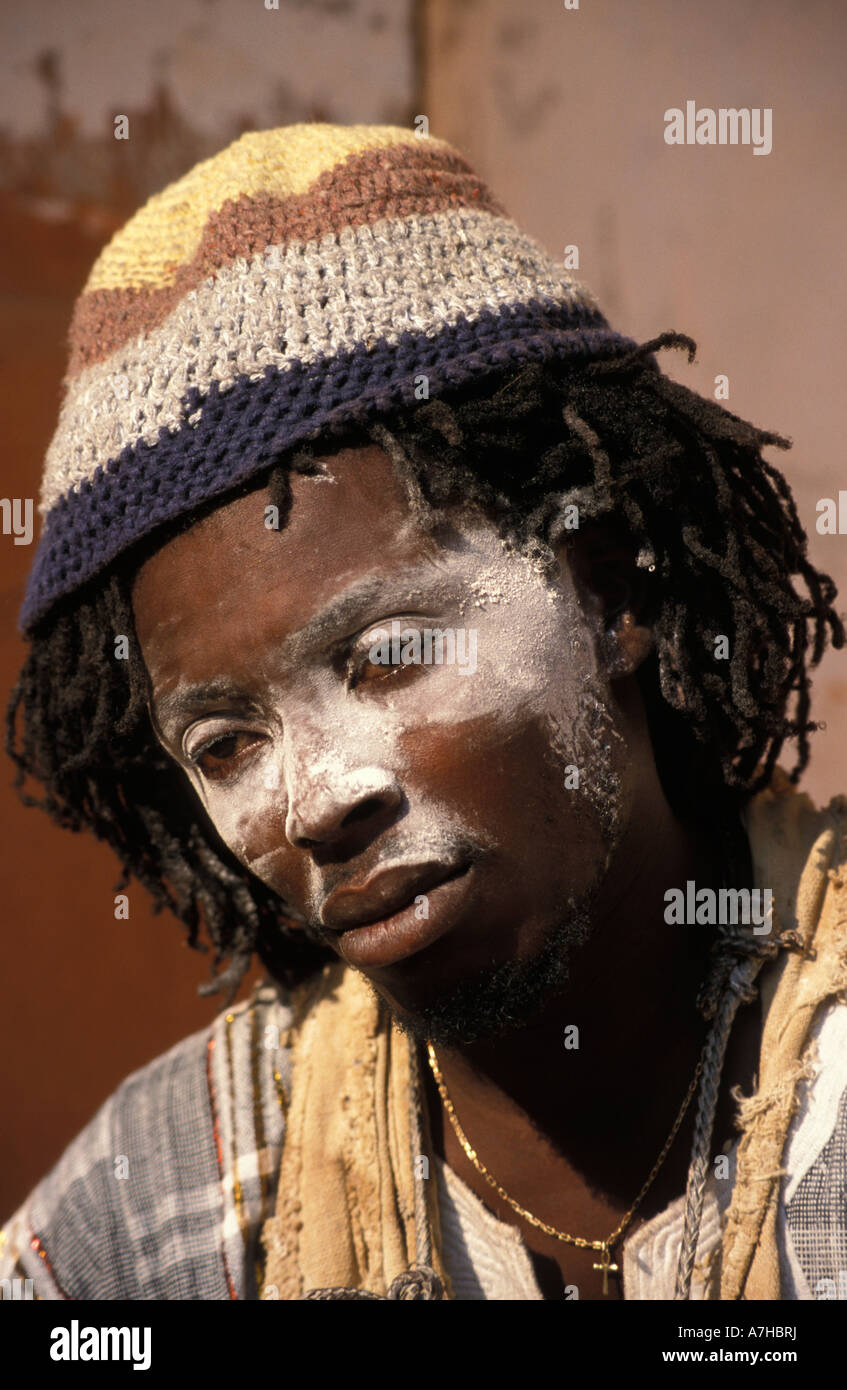 Fetish priest in Aduko Jachie traditional shrine or Obosomfie, Kumasi ...