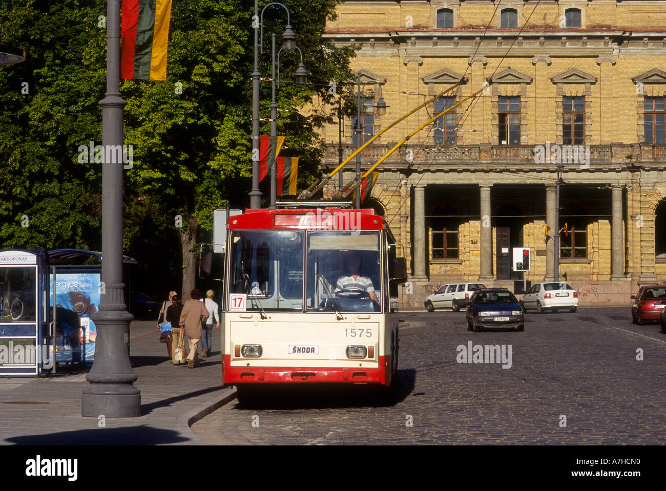 Vilnius, Tram Bus, Arsenalo Street, Old Town Stock Photo - Alamy