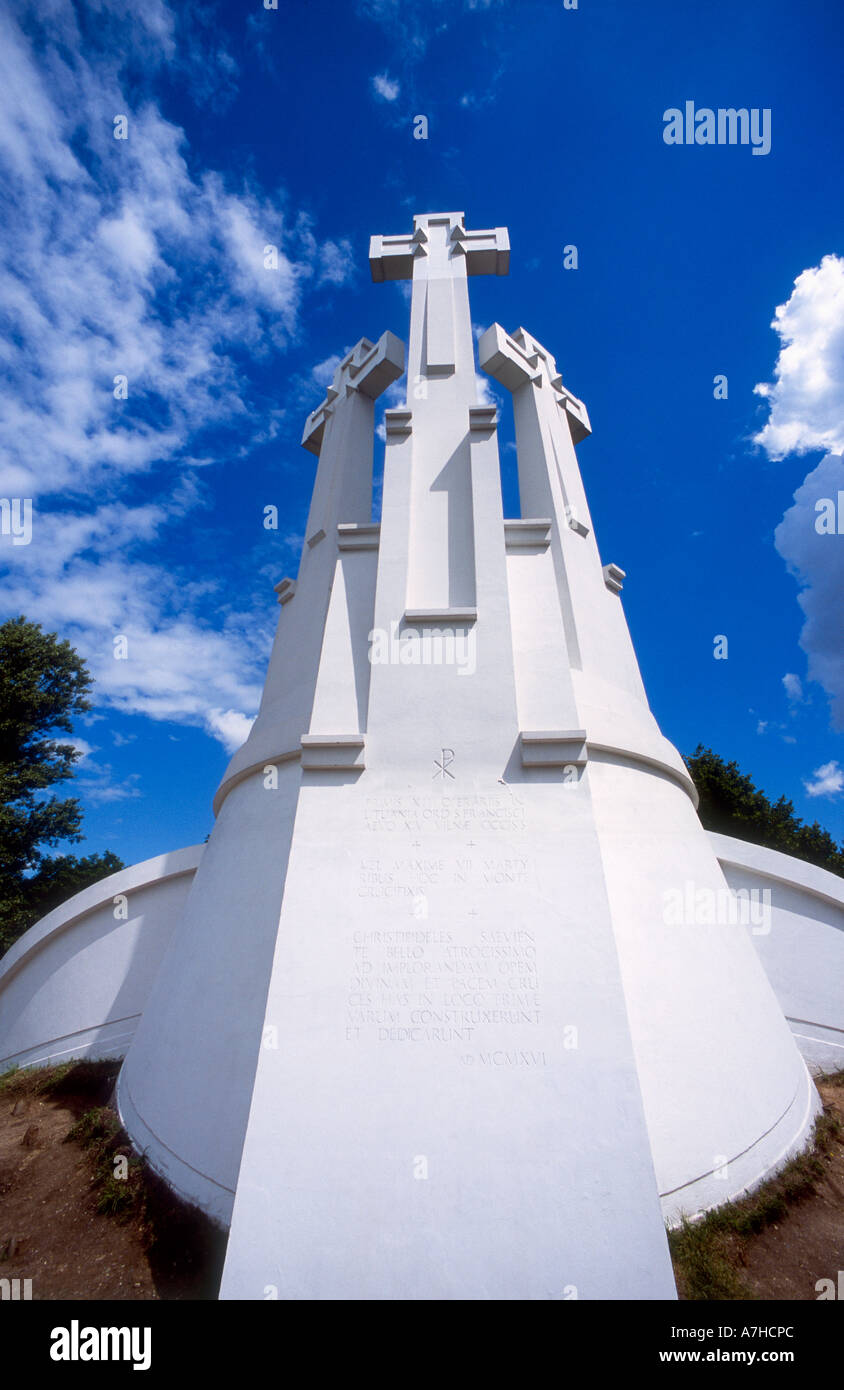 Vilnuis, The Three Crosses Monument Stock Photo - Alamy