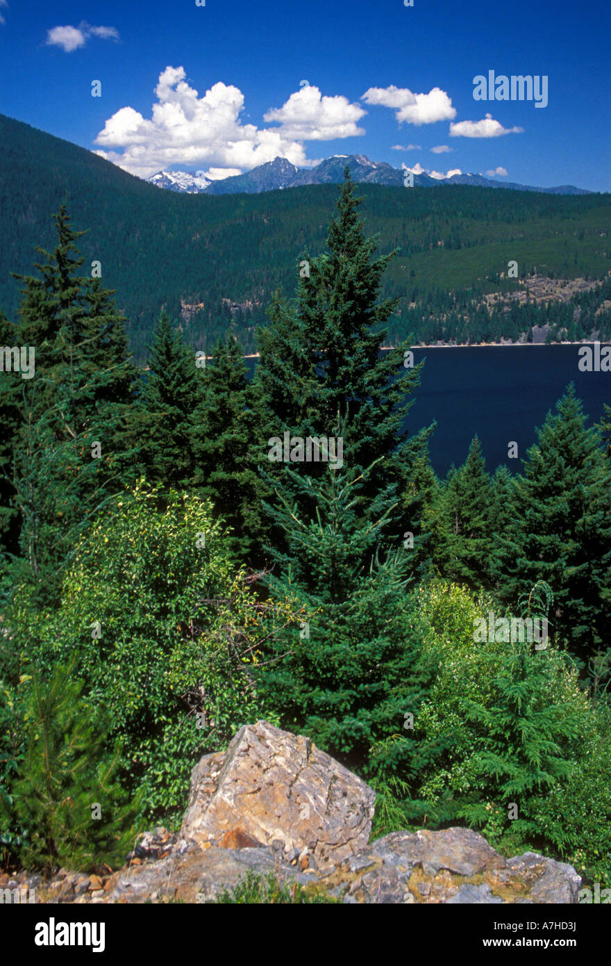 mountain landscape, Ross Lake, Ross Lake National Recreation Area ...