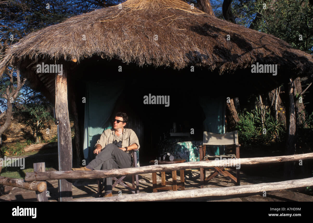 Island Camp, Ol Kokwe island on Lake Baringo, Kenya Stock Photo - Alamy