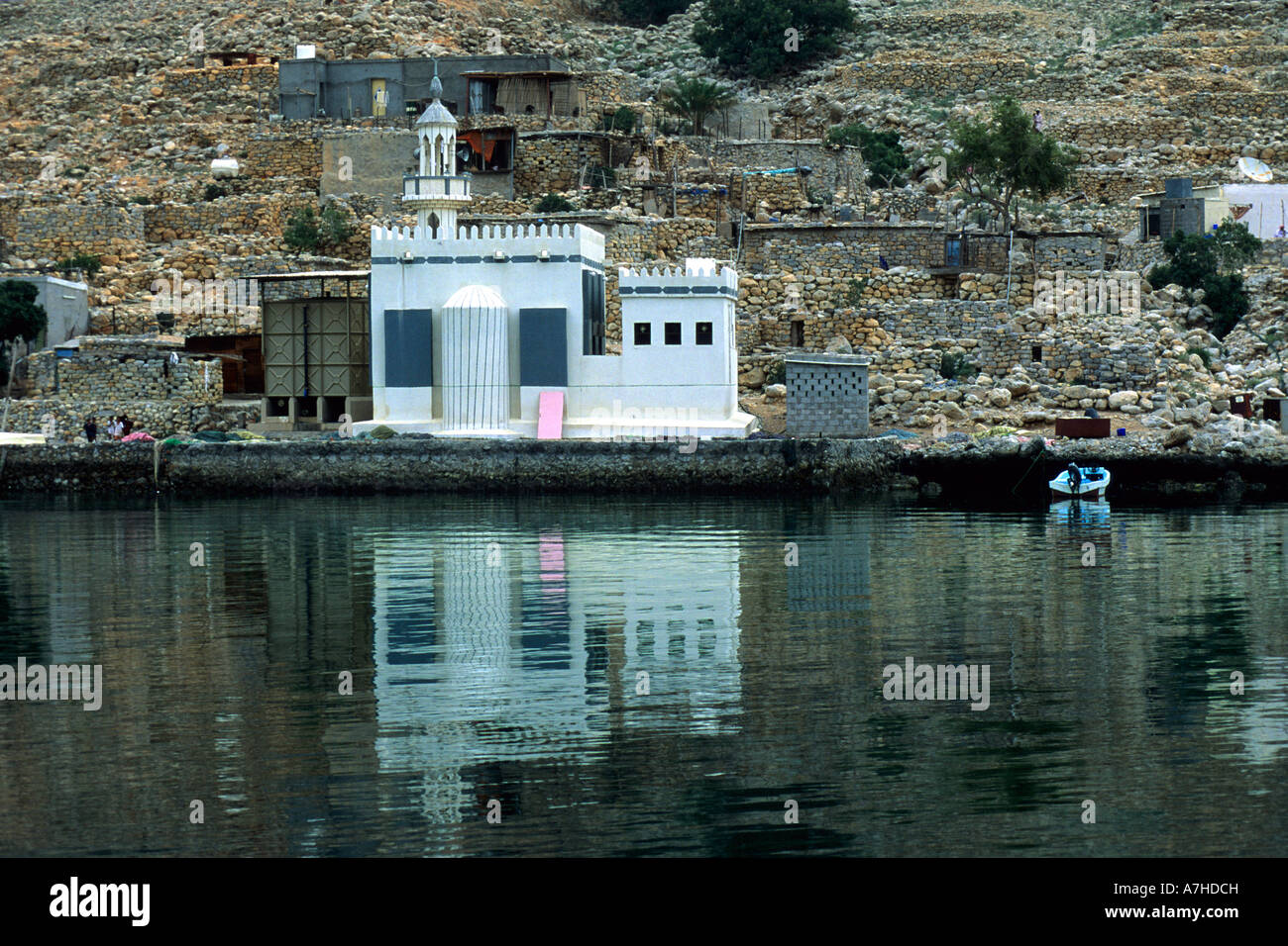 Fishing village on Musandam Peninsula Northern Oman Stock Photo - Alamy