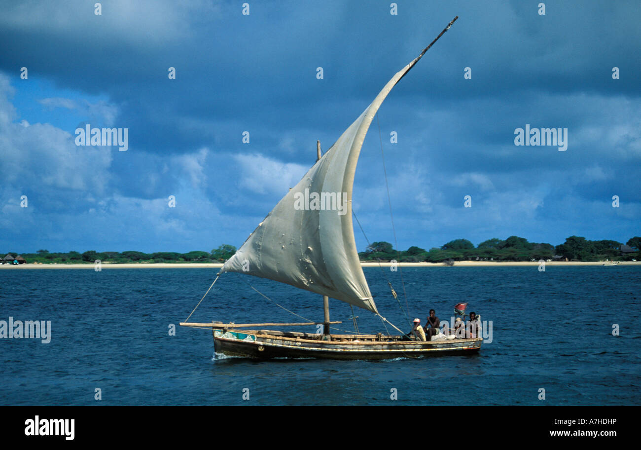 Swahili dhow, Lamu archipelago, Kenya Stock Photo - Alamy