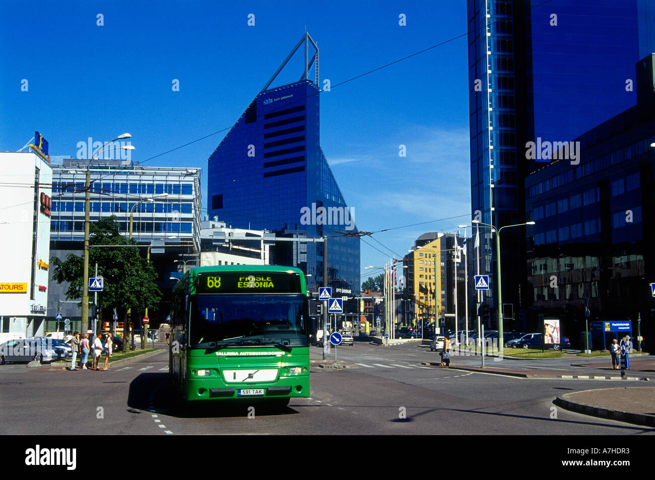 Tallinn, Tartu Maantee Street, New Town Stock Photo - Alamy