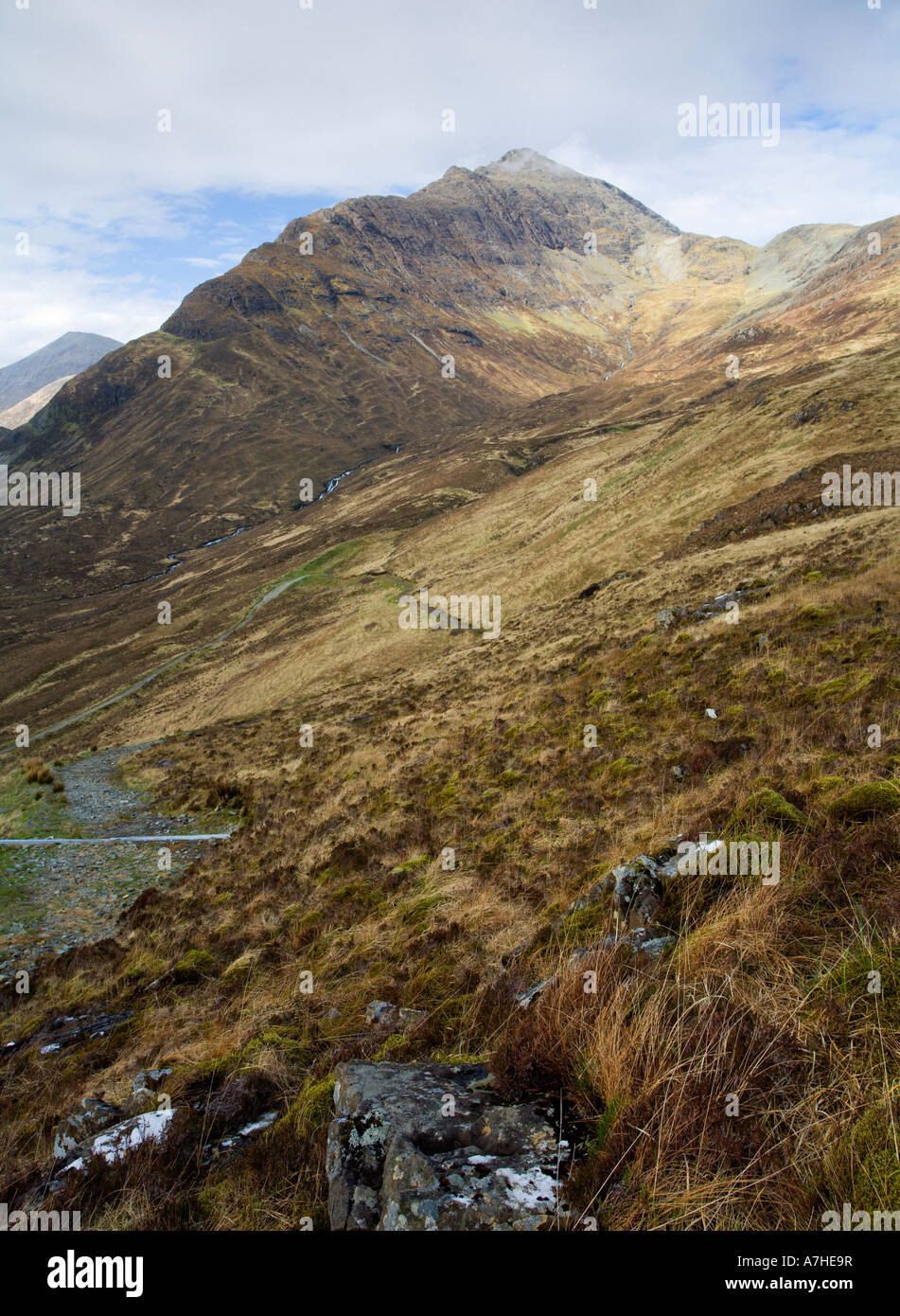 View of the South Ridge of Blaven or Bla Bheinn Strathaird Skye ...