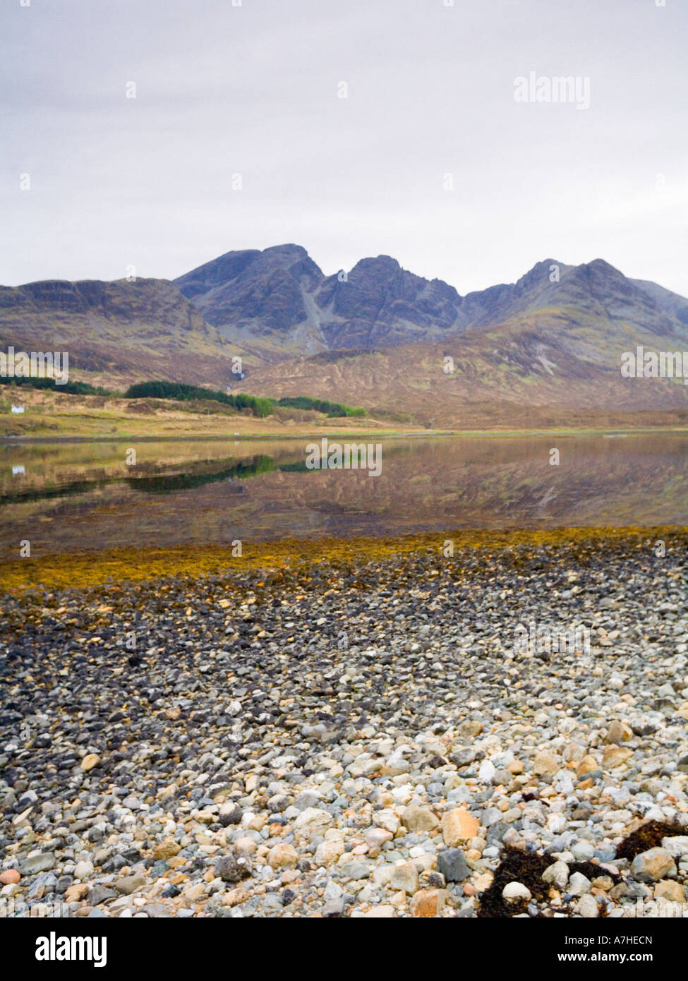 View of Blaven or Bla Bheinn from Torrin across Loch Slapin Strathaird ...