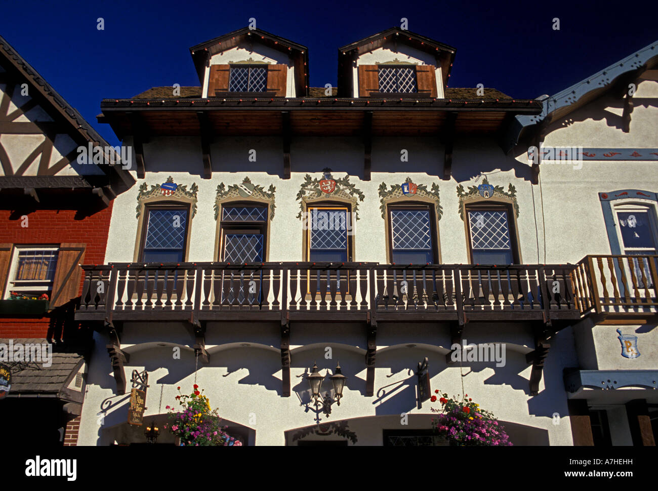 Bavarian-style architecture, Bavarian-theme village, town of Leavenworth, Leavenworth ...
